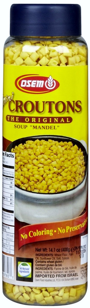Osem - Mini Mandel Croutons, 14.1-Ounce Canisters - Groceries By Israel
