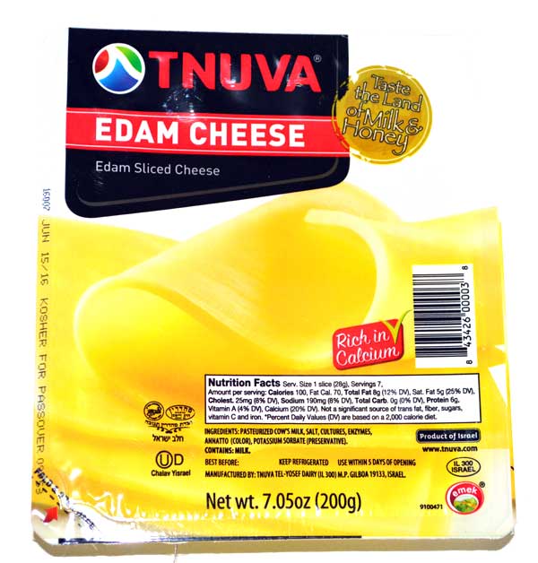 Tnuva Edam Sliced Cheese - Groceries By Israel